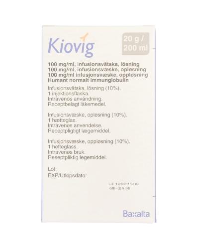 Kiovig Infusjonsvæske, oppløsning 100 mg/ml 1x200 ml - Apotek 1