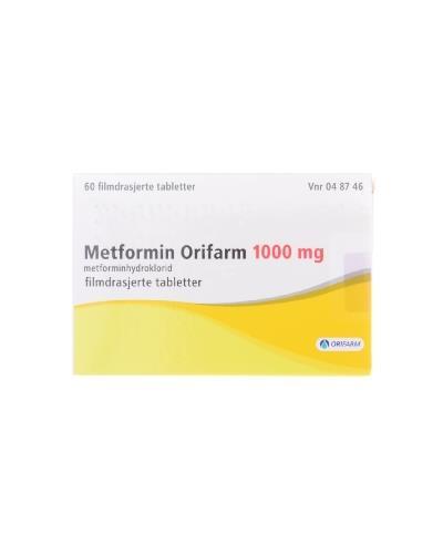 Metformin Orifarm 1000 mg filmdrasjerte tabletter blisterpakning 60 stk ...