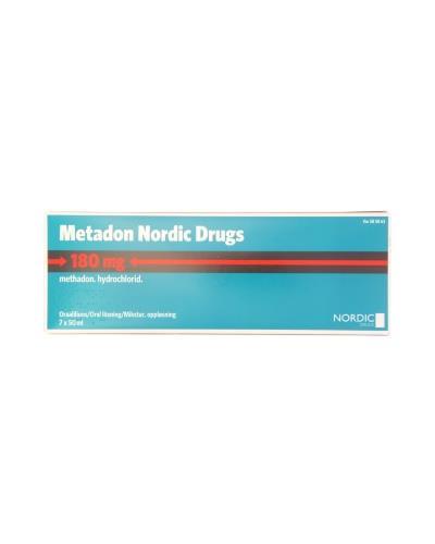 Metadon Nordic Drugs Mikstur, oppløsning 180 mg 7x50 ml - Apotek 1