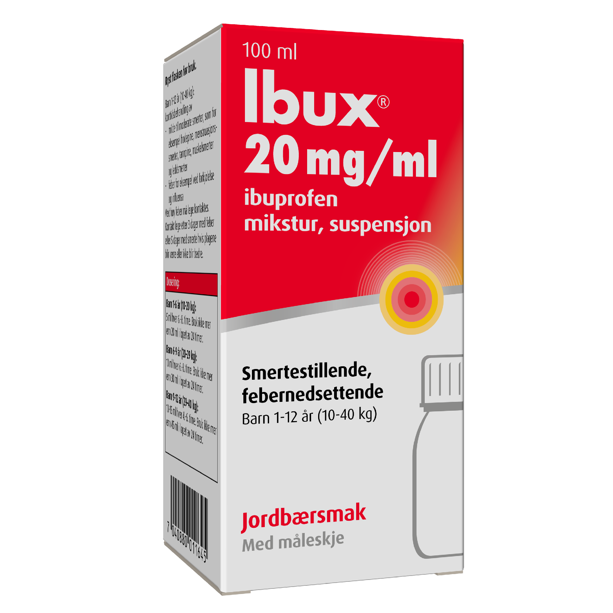 Ibux 20 mg/ml mikstur jordbærsmak 100 ml - Apotek 1