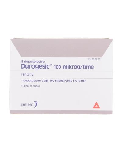 Durogesic 100 mikrog/time depotplaster 5 stk - Apotek 1