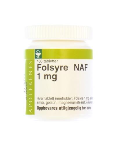 Folsyre NAF tab 1mg 100stk - Apotek 1
