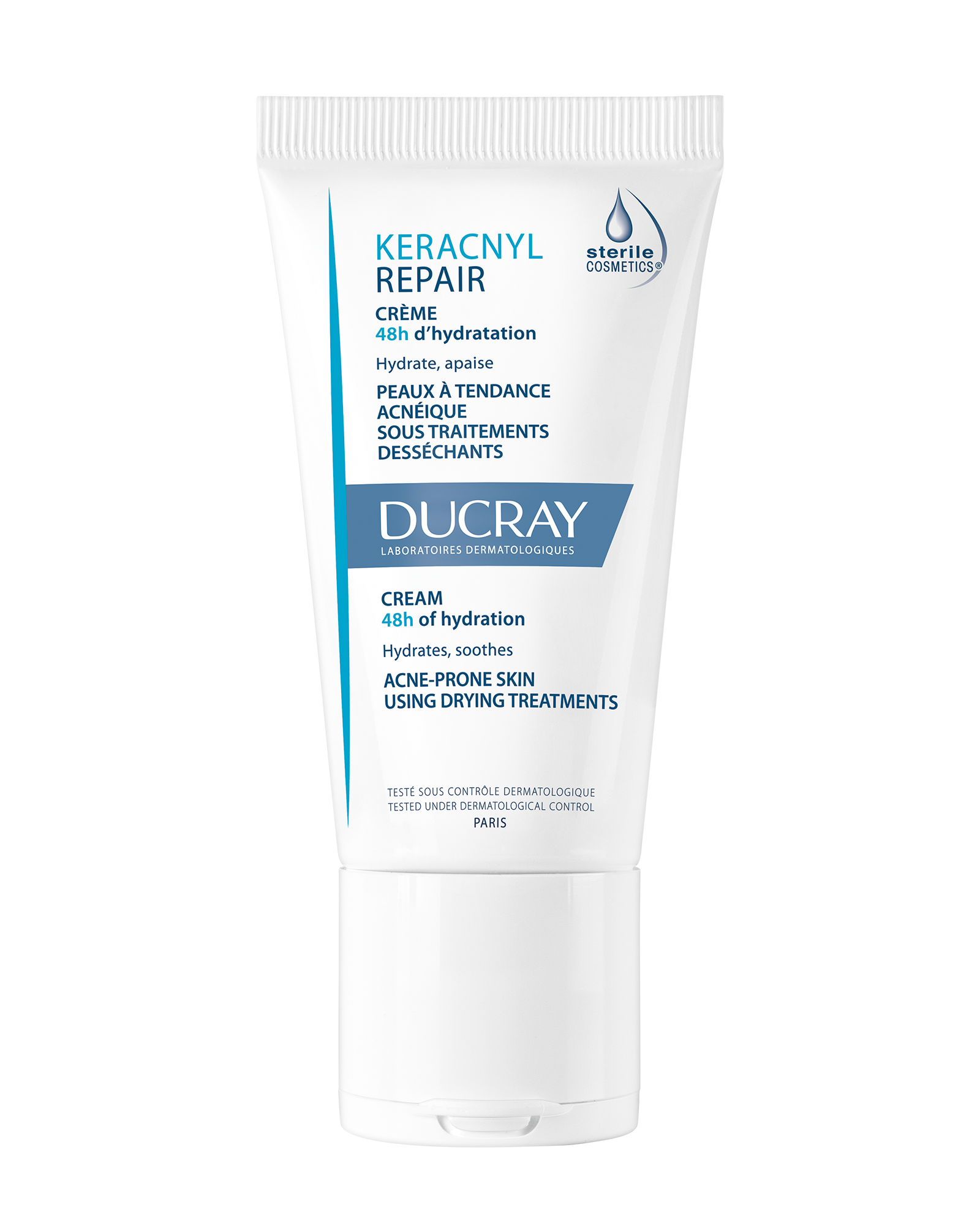 Ducray Keracnyl Repair ansiktskrem til tørr, uren hud 50ml - Apotek 1