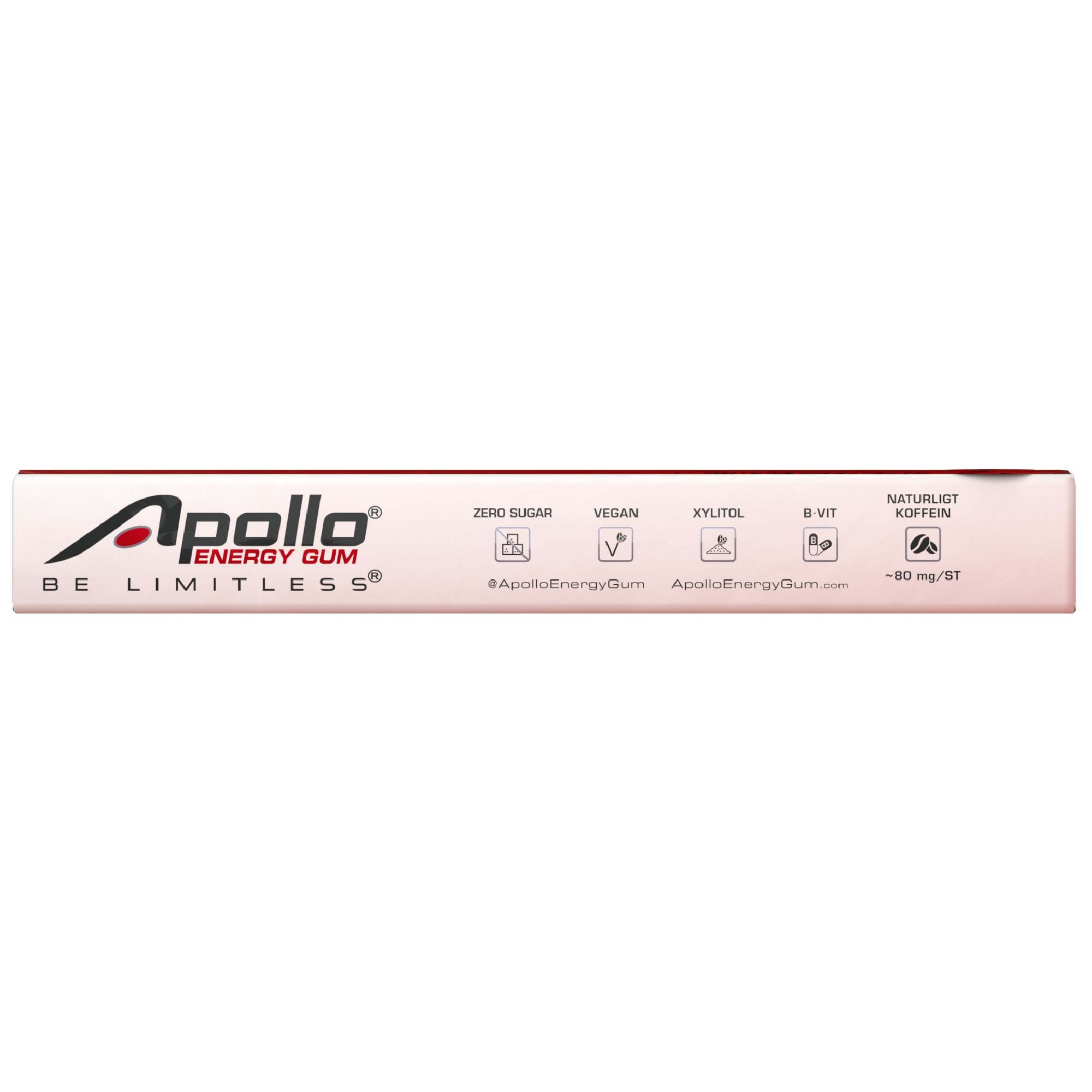 Apollo Energy Gum tyggegummi med smak av spearmint 5 stk - Apotek 1