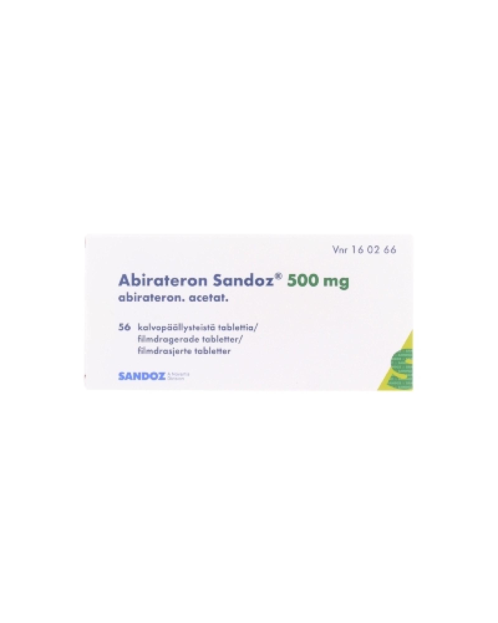 Abirateron sandoz tab 500mg - Apotek 1