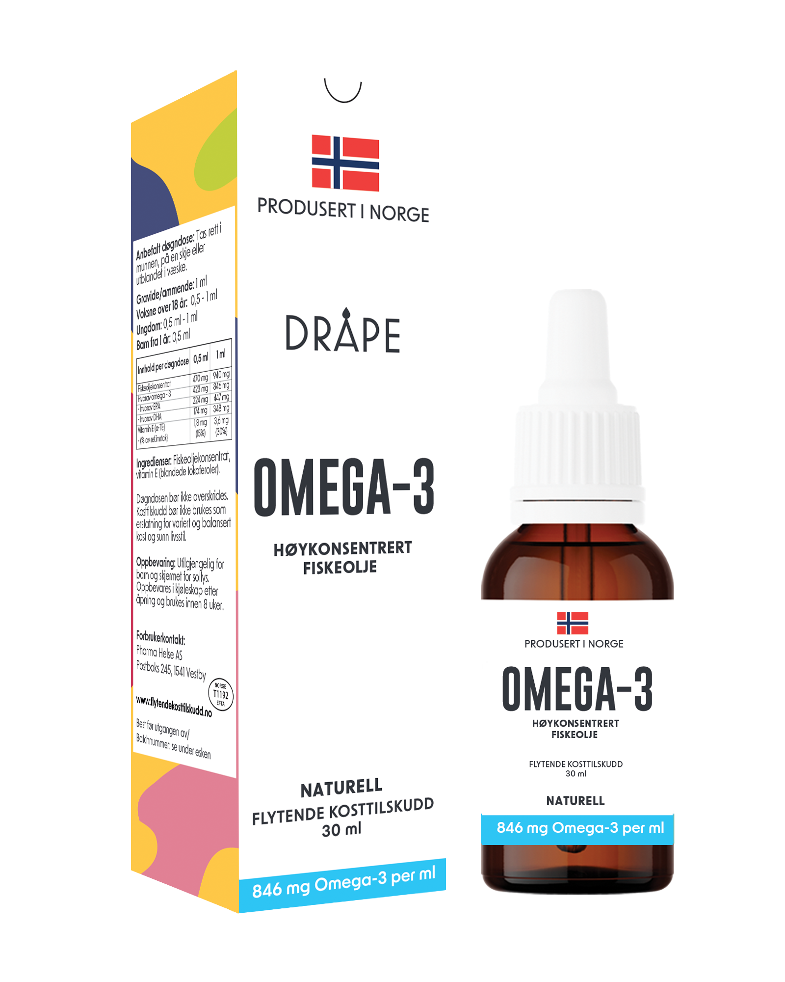 Dråpe Omega-3 dråper naturell 30 ml - Apotek 1