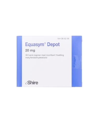 Equasym Depot Kapsel med modifisert frisetting, hard 20 mg 30 stk ...