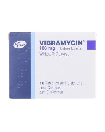 Vibramycin 100mg oppløselige tabletter 10 enpac - Apotek 1