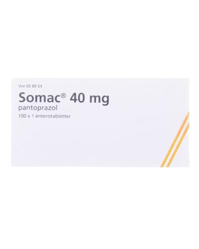 Somac Orifarm 40 mg enterotabletter blisterpakning, endose 100stk ...