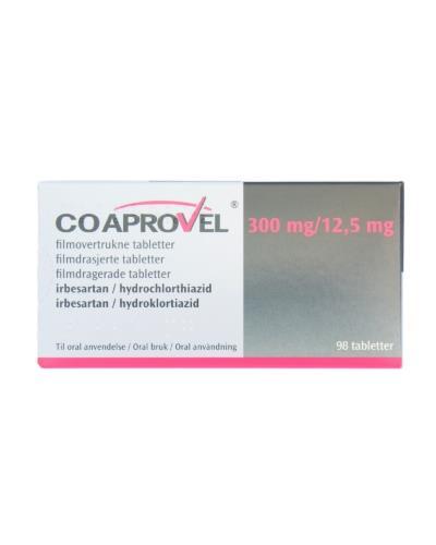 CoAprovel Tablett, filmdrasjert 300 mg/12,5 mg 98 stk - Apotek 1
