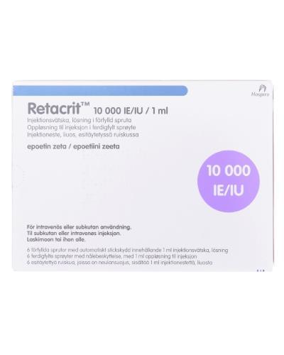 Retacrit Injeksjonsvæske, oppløsning i ferdigfylt sprøyte 10 000 IE/ml ...