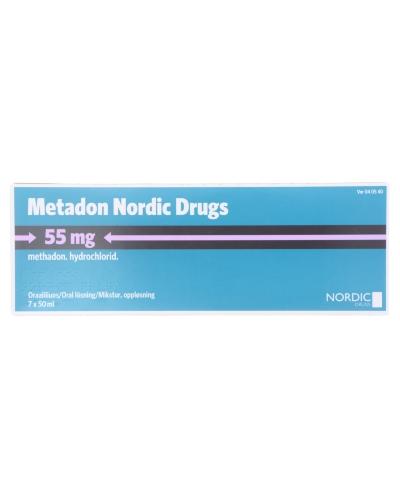 Metadon Nordic Drugs Mikstur, oppløsning 55 mg 7x50 ml - Apotek 1