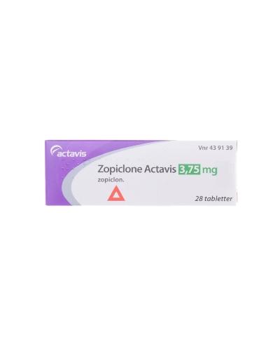Zopiclone Actavis 3,75 mg filmdrasjerte tabletter 28stk - Apotek 1
