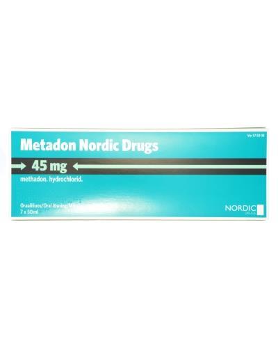 Metadon Nordic Drugs Mikstur, oppløsning 45 mg 7x50 ml - Apotek 1