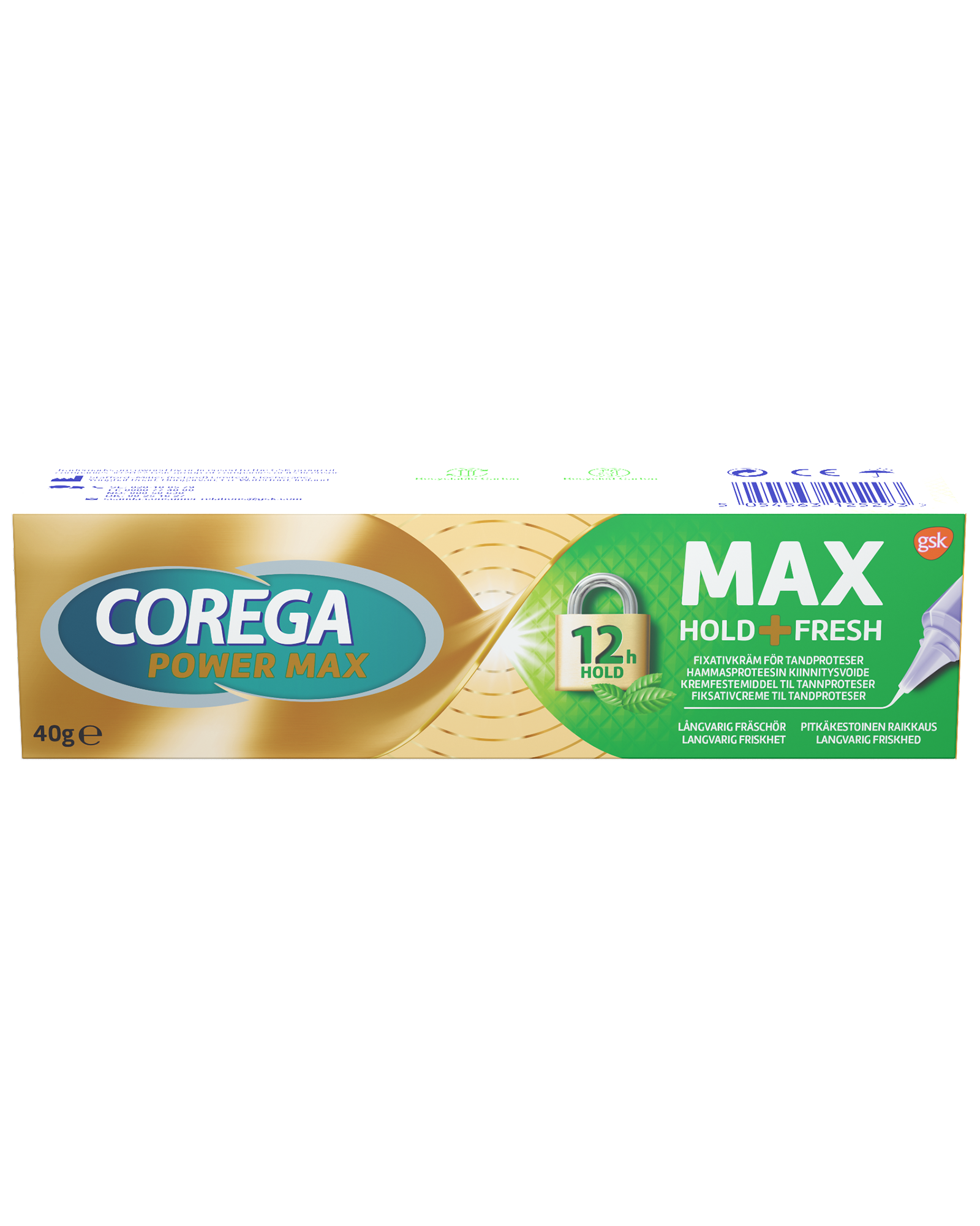 Corega Max Hold + Fresh festekrem til tannproteser 40 g - Apotek 1