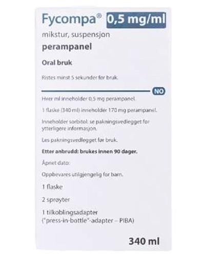 Fycompa 0,5 mg/ml mikstur, suspensjon 340 ml - Apotek 1