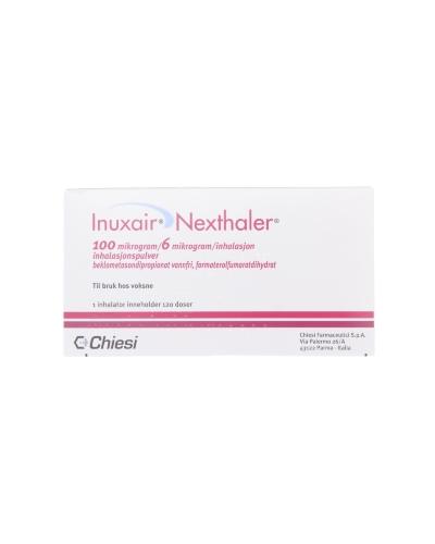 Inuxair 100 mikrog/dose+6 mikrog/dose inhalasjonspulver 120 doser ...