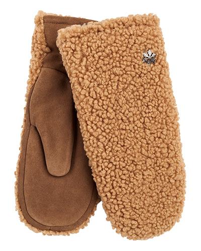 Snugg teddyvotter med skinn dame brun one size 1par - Apotek 1