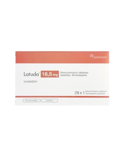 Latuda 18,5 mg filmdrasjerte tabletter blisterpakning, endose 28 stk ...