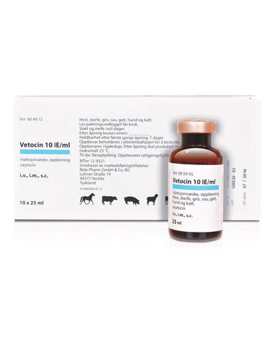 Vetocin vet inj 10 IE/ml 10x25 MLHGL - Apotek 1