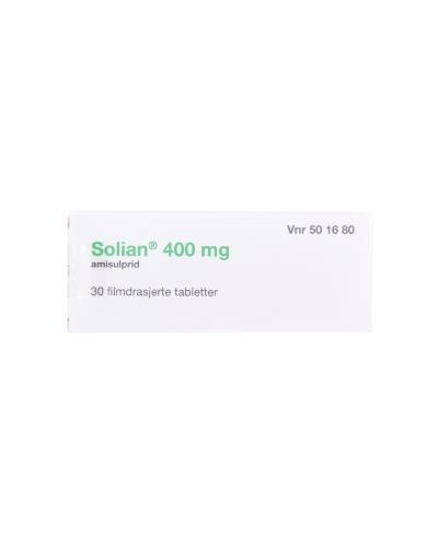 Solian 2care4 400 mg filmdrasjerte tabletter 30 stk - Apotek 1