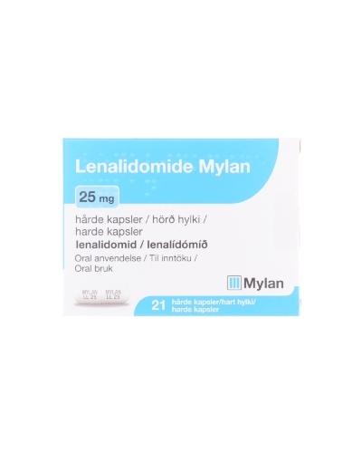Lenalidomide Mylan 25 mg harde kapsler 21 stk - Apotek 1