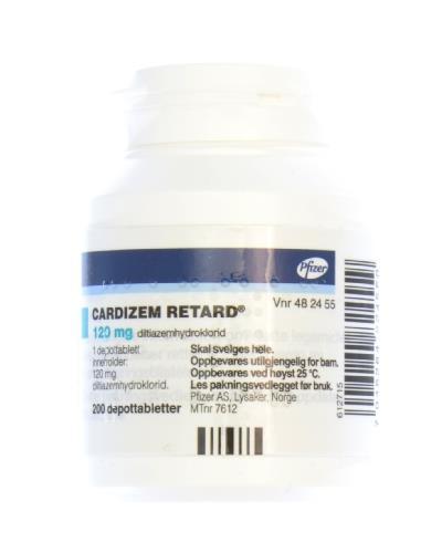Cardizem Retard Depottablett 120 mg 200 stk - Apotek 1