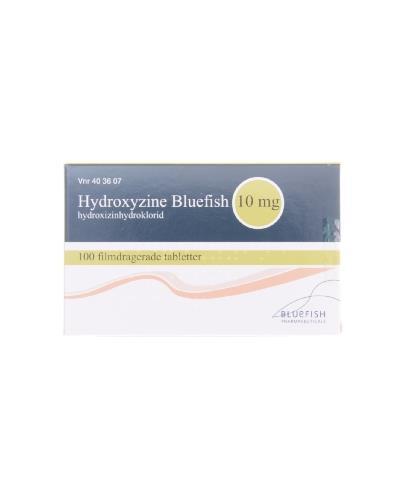 Hydroxyzine bluefish 10mg tabletter 100 enpac - Apotek 1