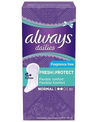 Always Dailies Fresh & Protect Normal truseinnlegg 30 stk - Apotek 1