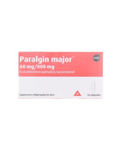 Paralgin Major Stikkpille 800 mg/60 mg 10 stk - Apotek 1