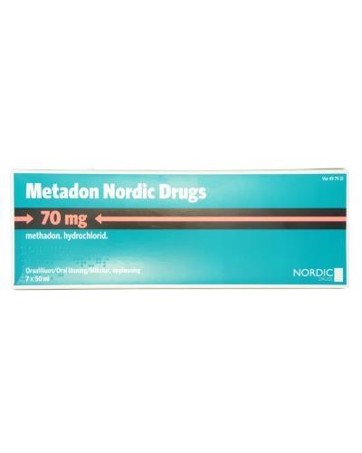 Metadon Nordic Drugs Mikstur, oppløsning 70 mg 7x50 ml - Apotek 1