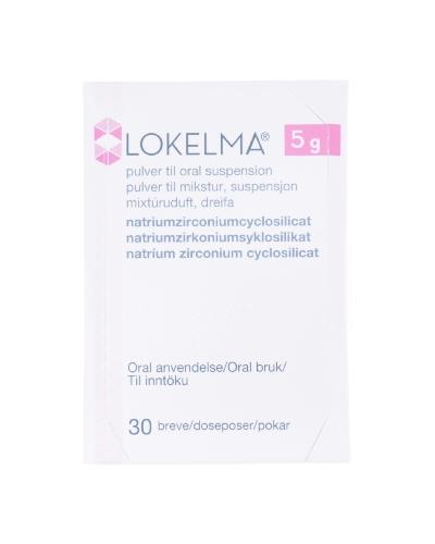 Lokelma 5 g pulver til mikstur, suspensjon doseposer 30 stk - Apotek 1