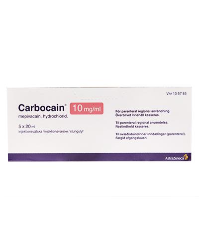 Carbocain 10mg/ml injeksjon 5x20 mlhgl - Apotek 1
