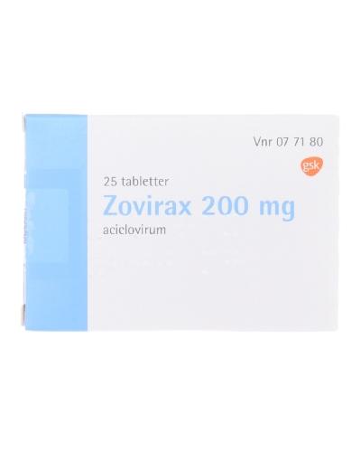 Zovirax Tablett 200 mg 25 stk - Apotek 1