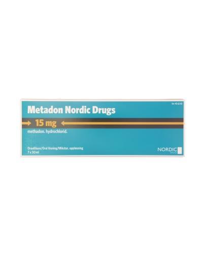 Metadon Nordic Drugs Mikstur, oppløsning 15 mg 7x50 ml - Apotek 1
