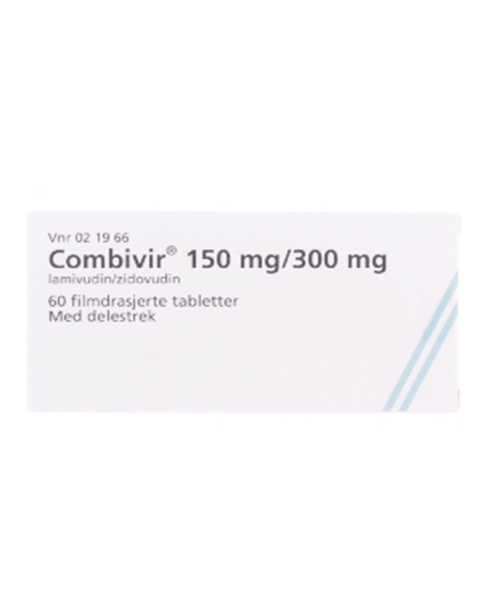 Combivir Tablett, filmdrasjert 150 mg/300 mg 60 stk - Apotek 1
