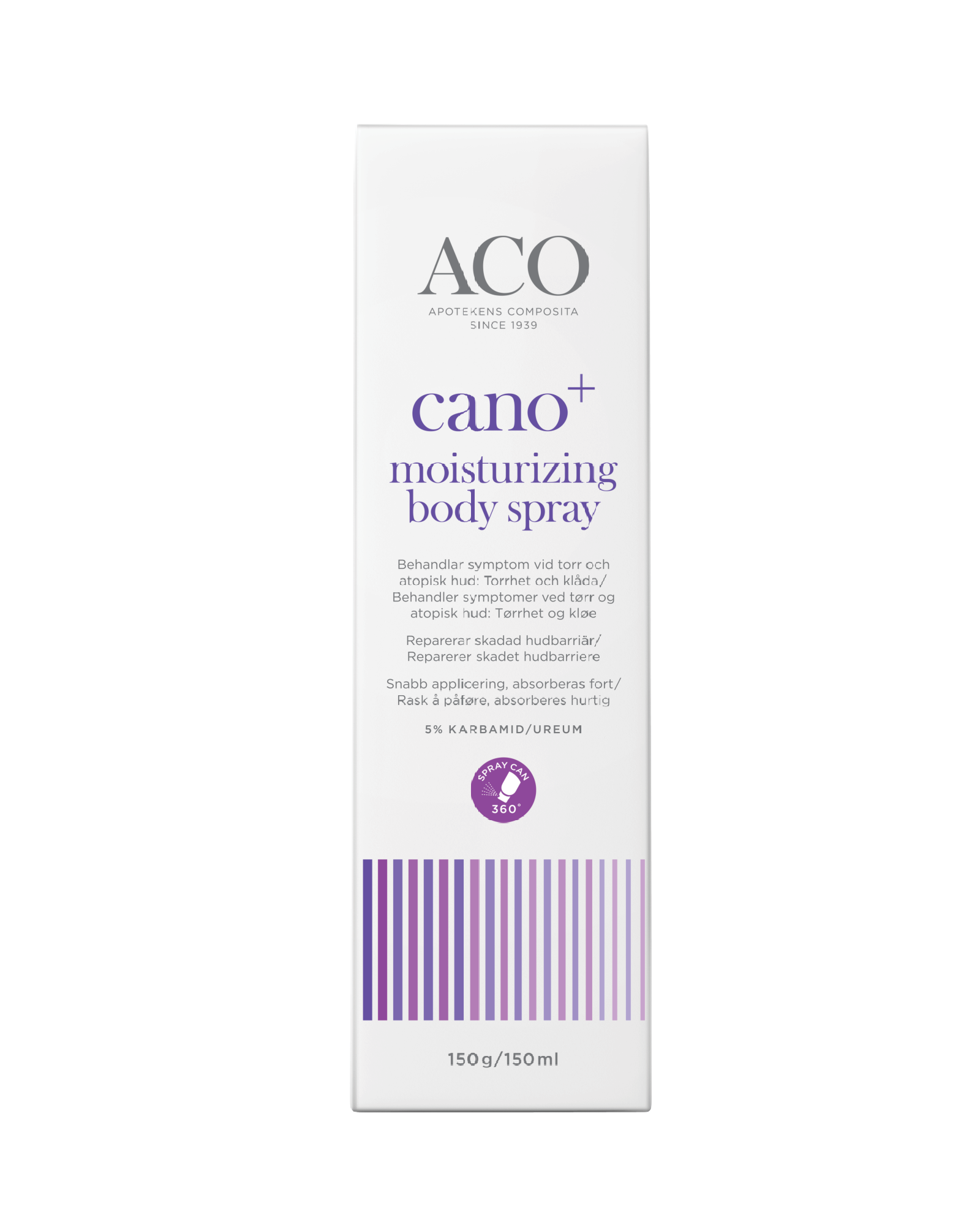 ACO Cano+ fuktighetsgivende kroppsspray 150 ml - Apotek 1