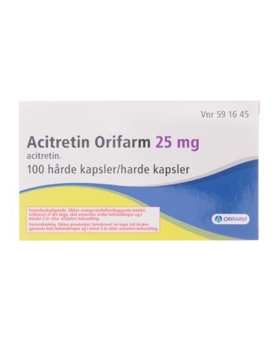 Acitretin Orifarm 25 mg harde kapsler 100 stk - Apotek 1