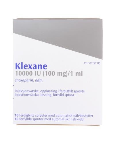 Klexane inj 10000 IU/sp m/nålb - Apotek 1