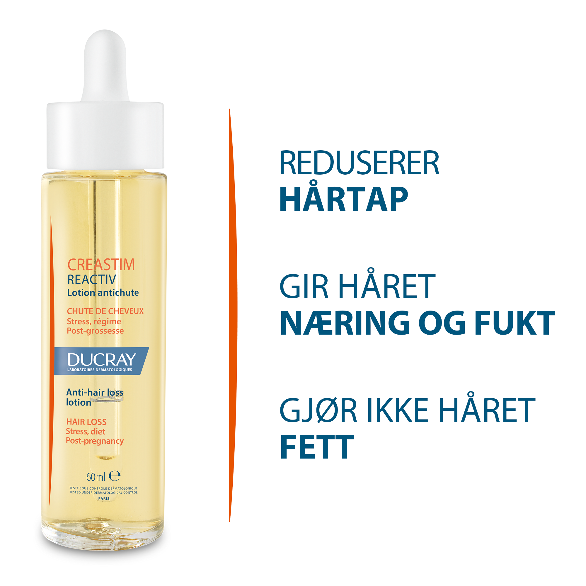 Ducray Creastim Reactiv lotion ved hårtap 60 ml - Apotek 1