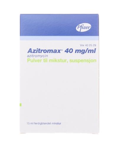 Azitromax 40 mg/ml pulver til mikstur, suspensjon 15 ml - Apotek 1