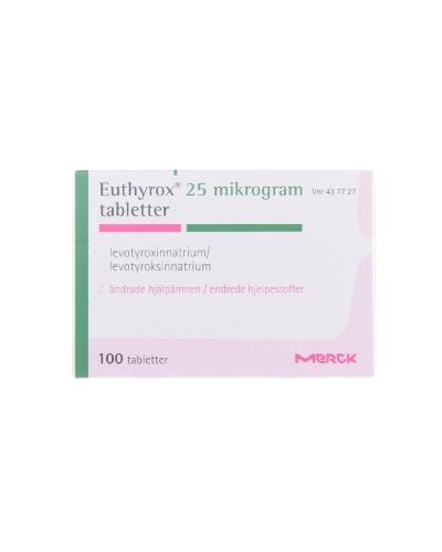 Euthyrox 25 mcg tabletter 100 stk - Apotek 1