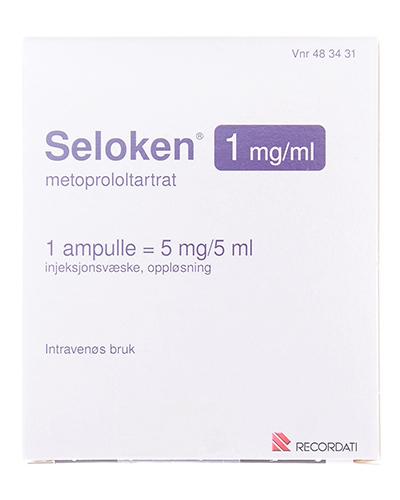Seloken 1 mg/ml injeksjonsvæske, oppløsning ampuller 5x5 ml - Apotek 1