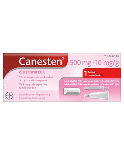 Canesten 500 mg vaginaltablett og 10 mg/g krem 1stk+20g - Apotek 1