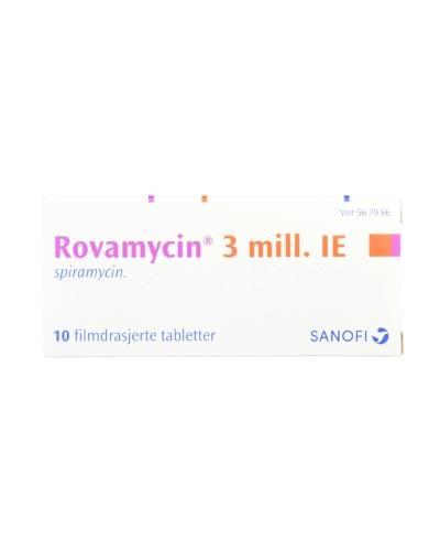 Rovamycin Tablett, filmdrasjert 3 mill IE 10stk - Apotek 1