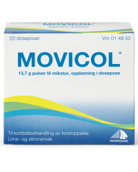 Movicol pulver til mikstur doseposer lime/sitron 20 stk - Apotek 1