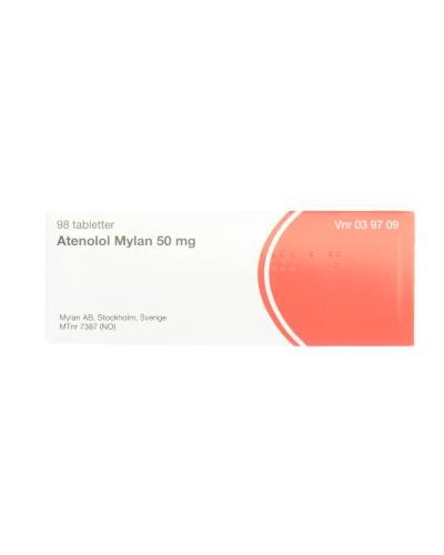 Atenolol Mylan Tablett, filmdrasjert 50 mg 98 stk - Apotek 1