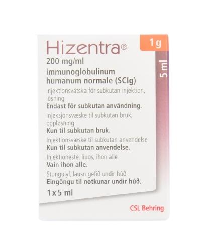 Hizentra Injeksjonsvæske, oppløsning 200 mg/ml 1x5 ml - Apotek 1