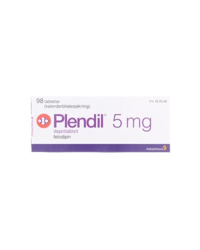 Plendil Depottablett 5 mg 98stk - Apotek 1