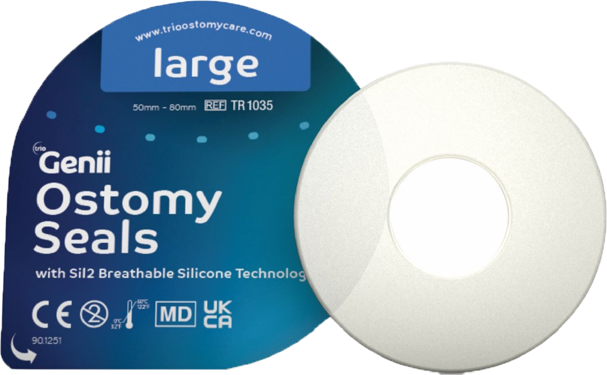 Genii tetningsring til stomi flat stor 50-80mm 30 stk - Apotek 1